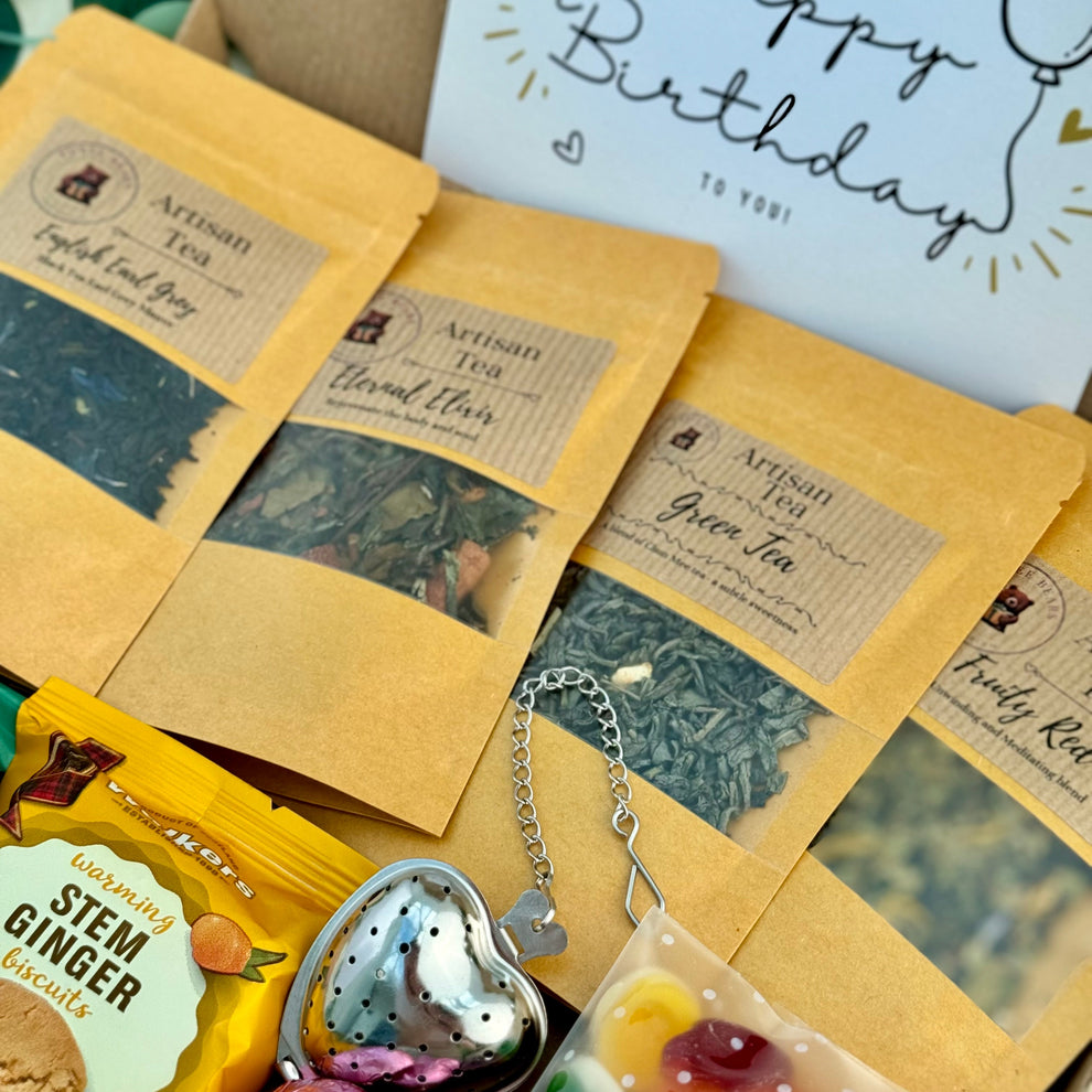 Tea Time Treat Box | Letterbox Gift | Herbal Teas, Biscuits, Chocolate ...