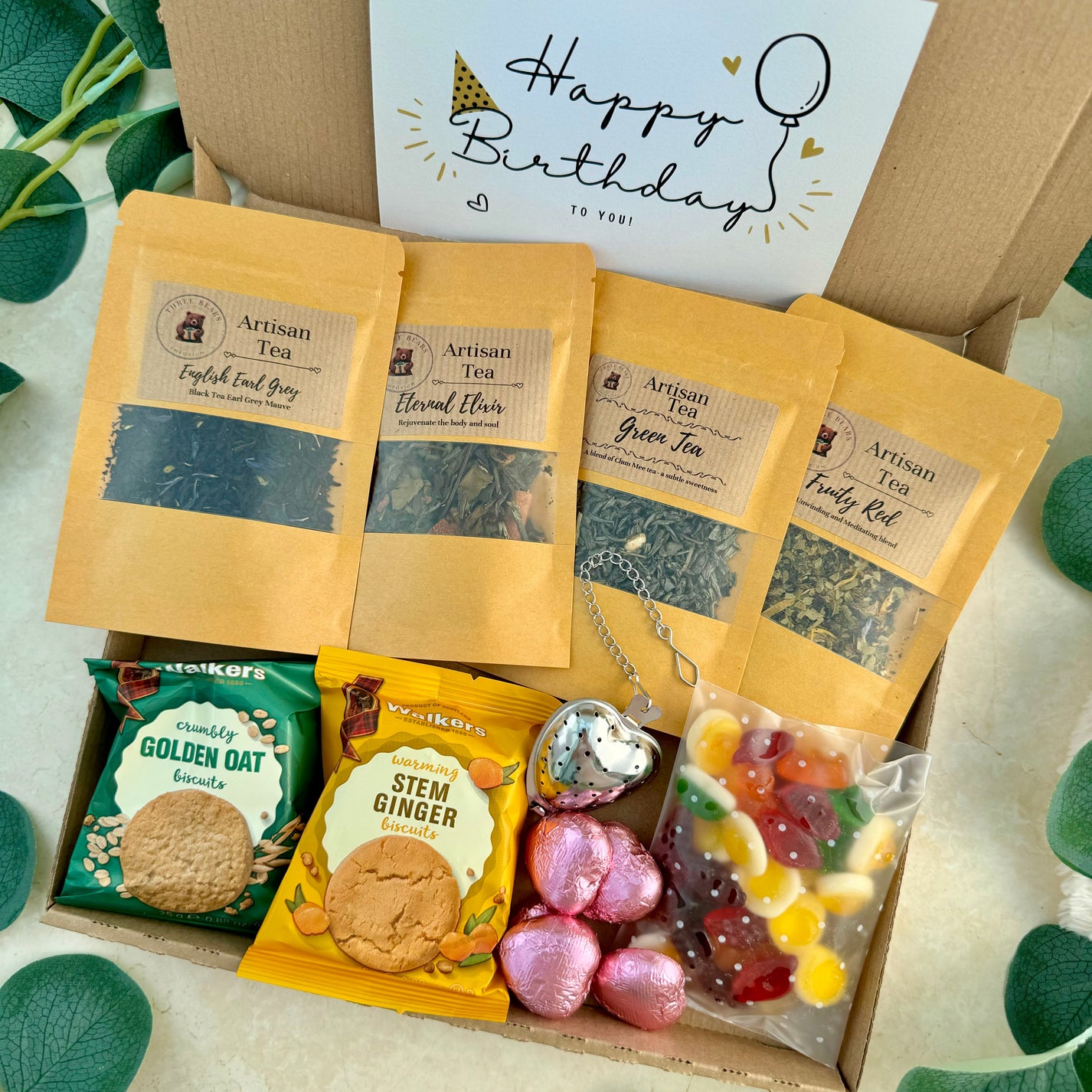 Tea Time Treat Box | Letterbox Gift | Herbal Teas, Biscuits, Chocolate ...
